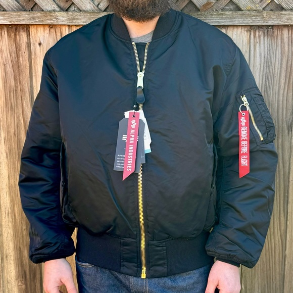 Alpha Industries | Jackets & Coats | Alpha Industries Ma Black Bomber ...